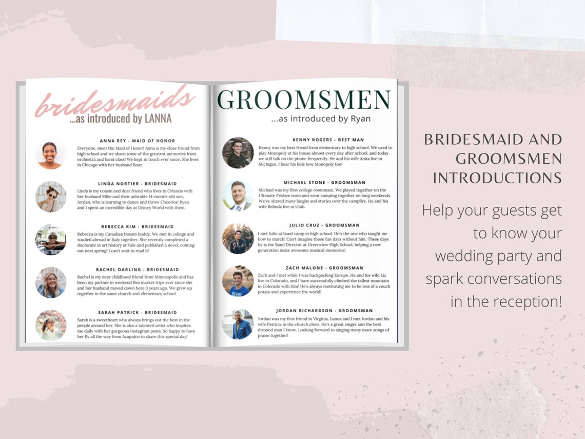 Wedding Storybook Program | Gorgeous Magazine-style Wedding Program ...