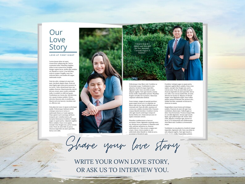 Wedding Storybook Program | Gorgeous Magazine-style Wedding Program ...