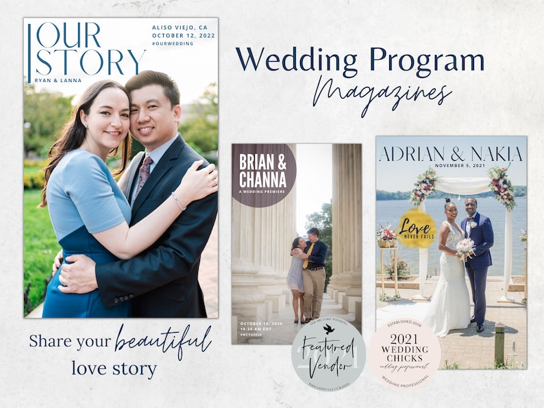Wedding Storybook Program | Gorgeous Magazine-style Wedding Program ...