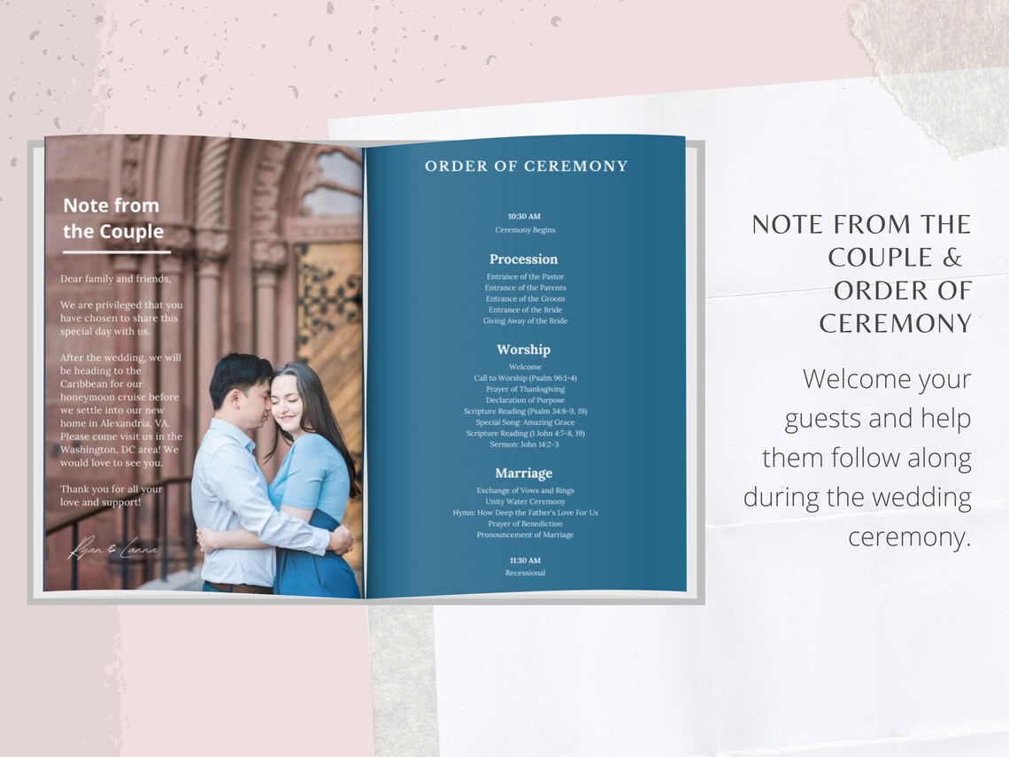 Wedding Storybook Program | Gorgeous Magazine-style Wedding Program ...