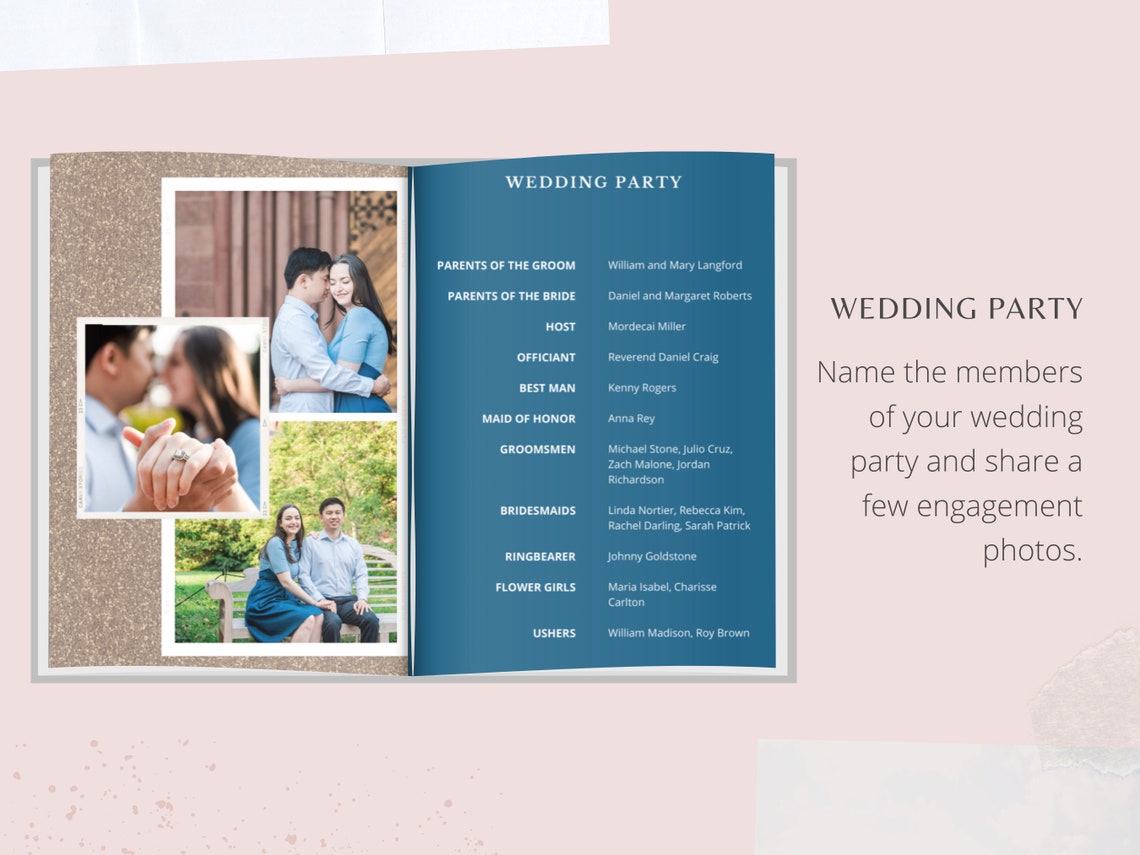 Wedding Storybook Program | Gorgeous Magazine-style Wedding Program ...