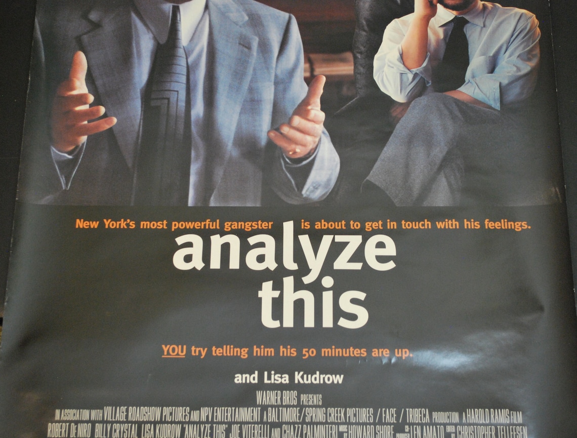 1999 Original Analyze This Movie Poster - 40" X 27 1/4" - Robert De ...