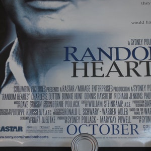 1999 Original Random Hearts Movie Poster - 40" X 27 1/4" - Harrison ...