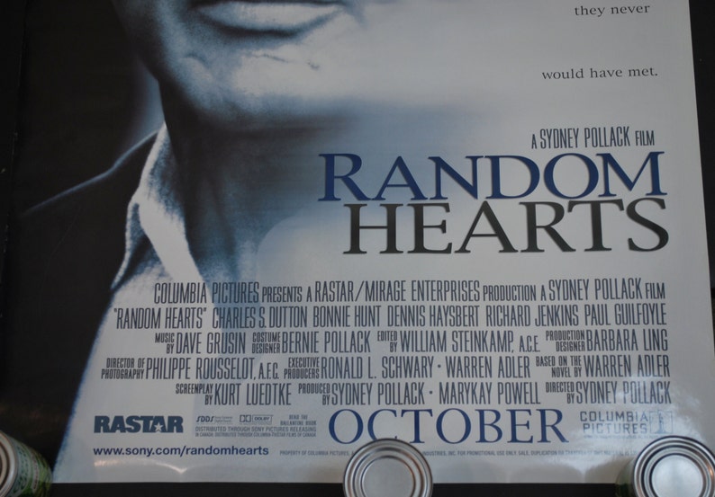 1999 Original Random Hearts Movie Poster - 40" X 27 1/4" - Harrison ...