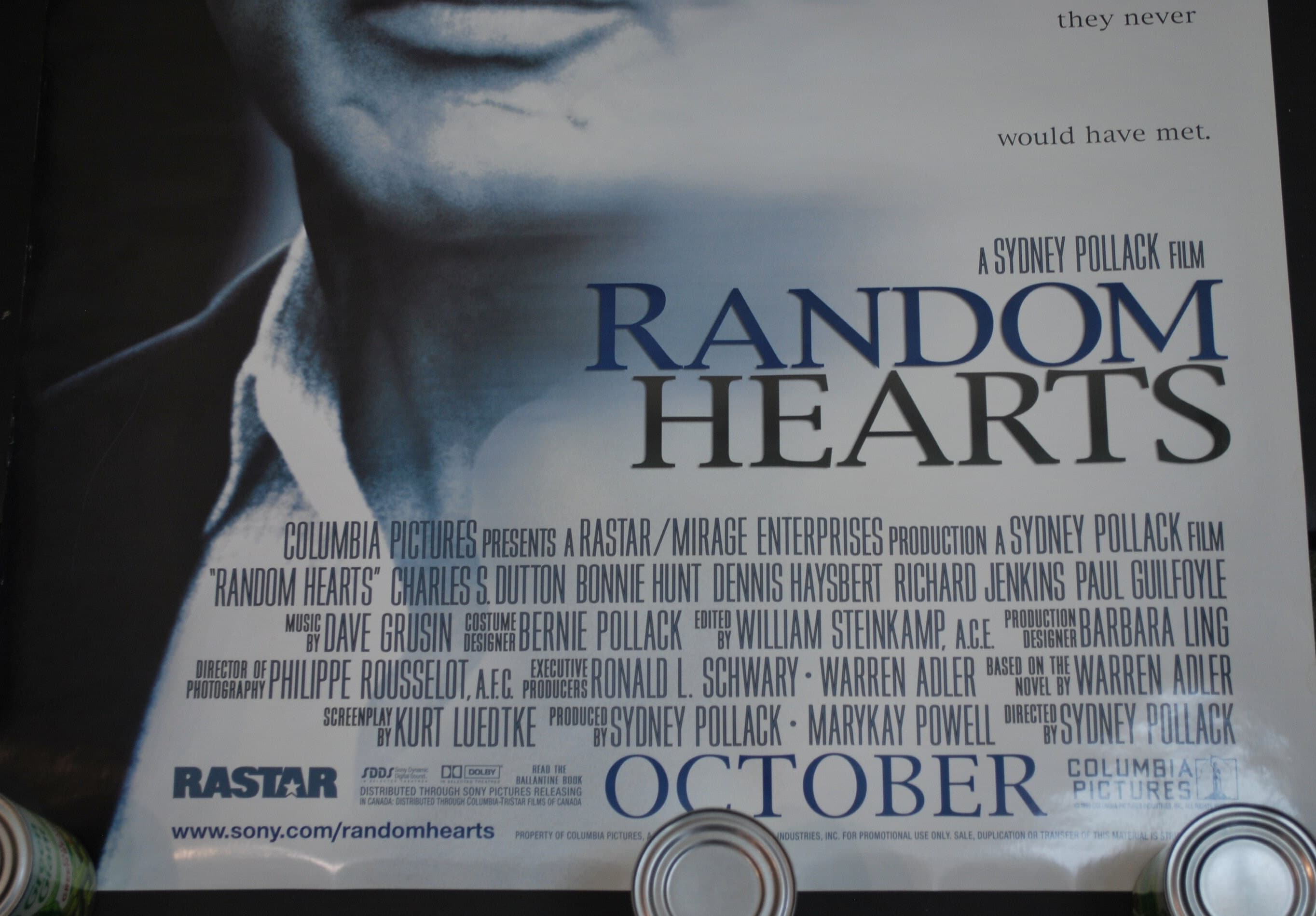 1999 Original Random Hearts Movie Poster - 40" X 27 1/4" - Harrison ...