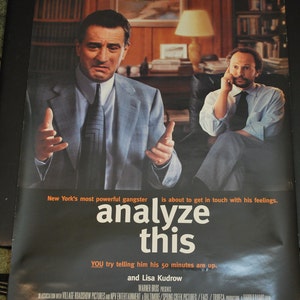 1999 Original Analyze This Movie Poster - 40" X 27 1/4" - Robert De ...