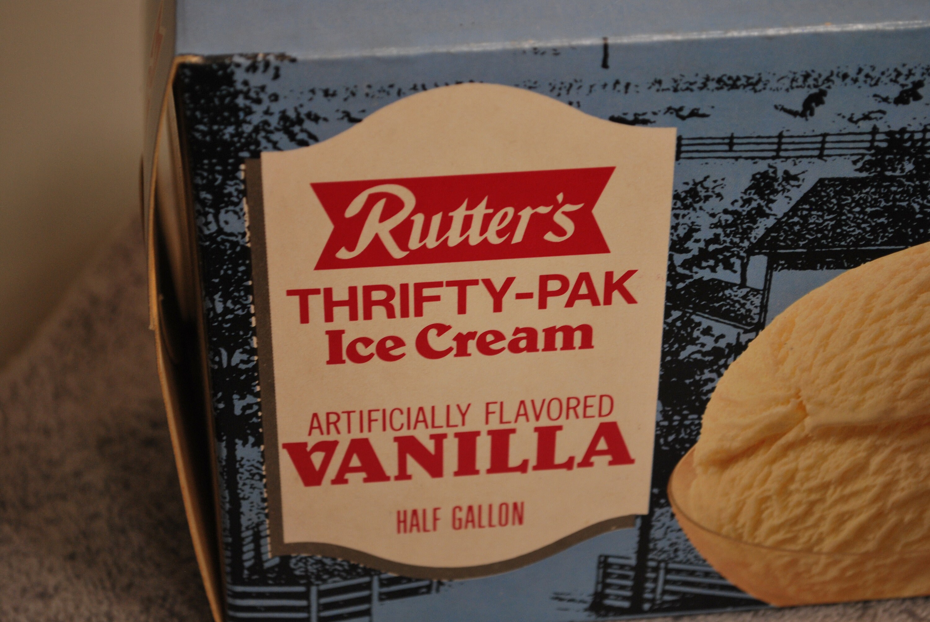 Vintage Rutter's Neopolitan & Rutter's Vanilla Ice Cream Cartons ...