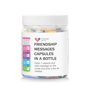 Friendship Gift Friends Messages on a Pill Capsule | Etsy