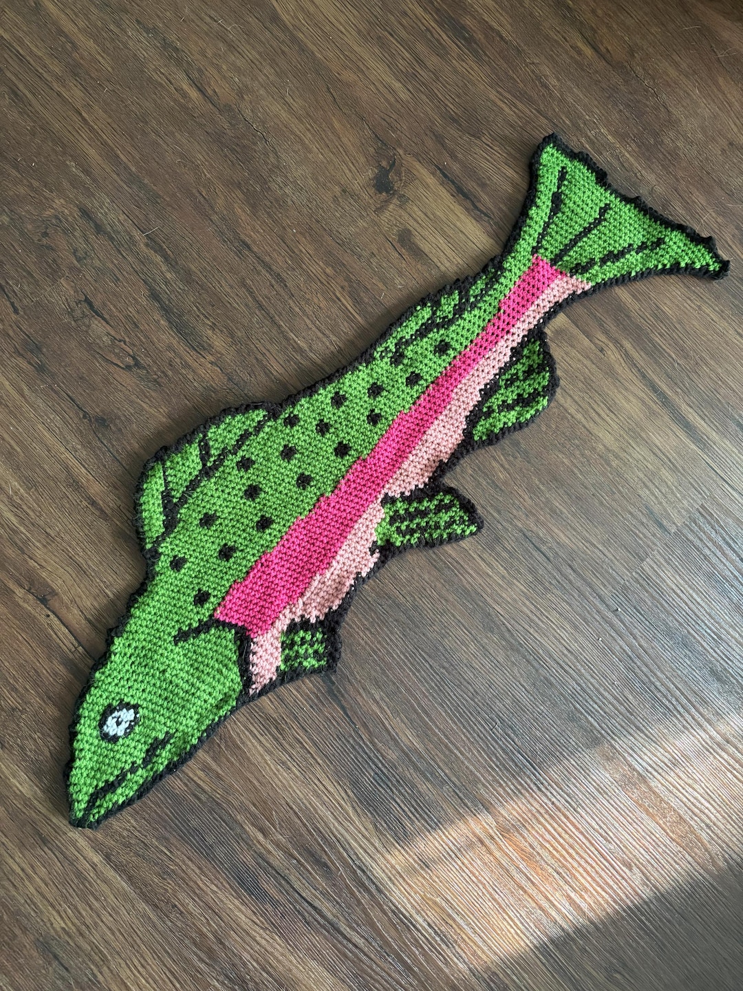 Rainbow Trout Crochet Pattern, Crochet Tapestry Pattern, Free Form ...