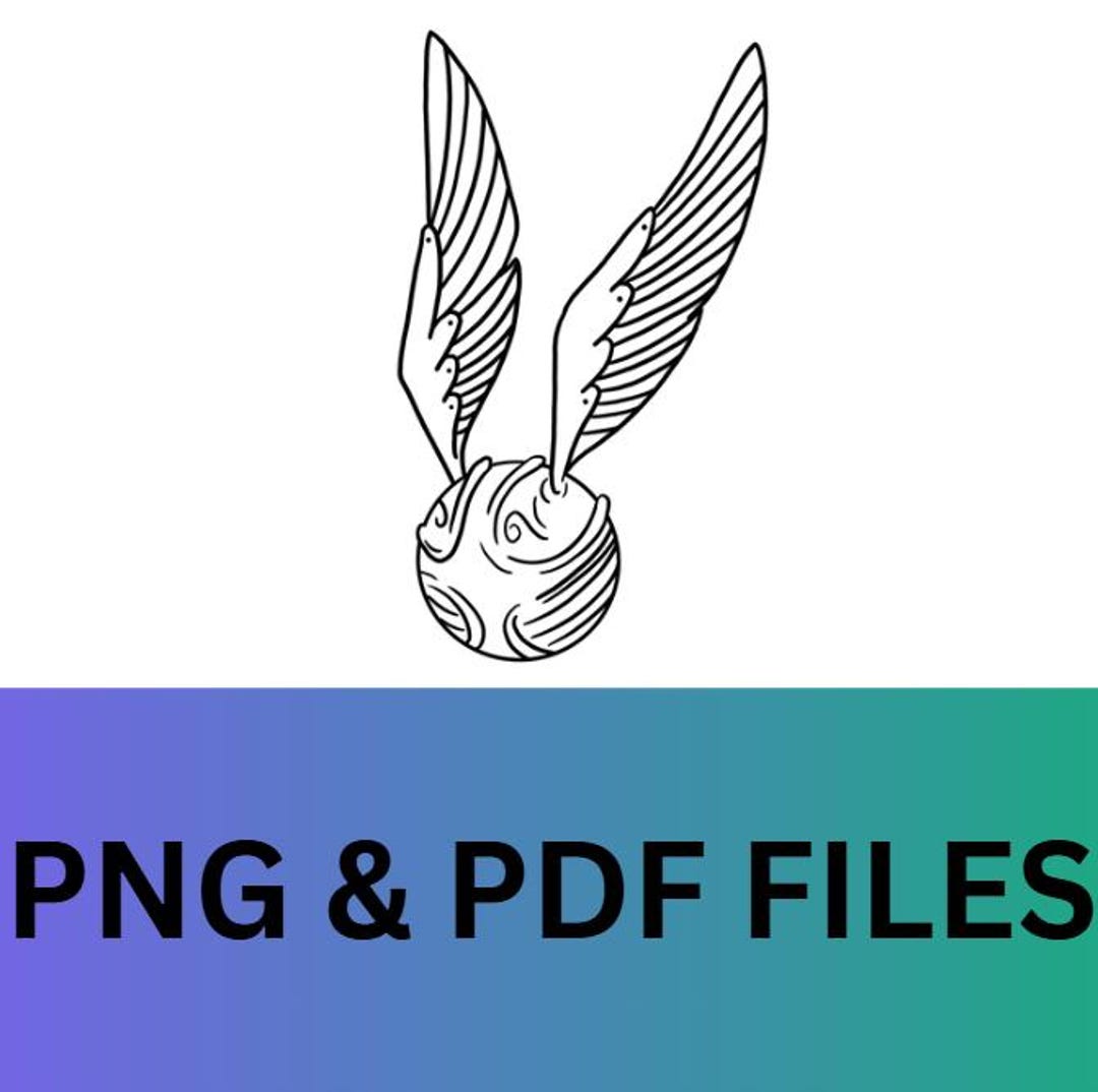 Golden Snitch Line Art: Wizard Car Decal, Cup Sticker (PNG, PDF) - Etsy