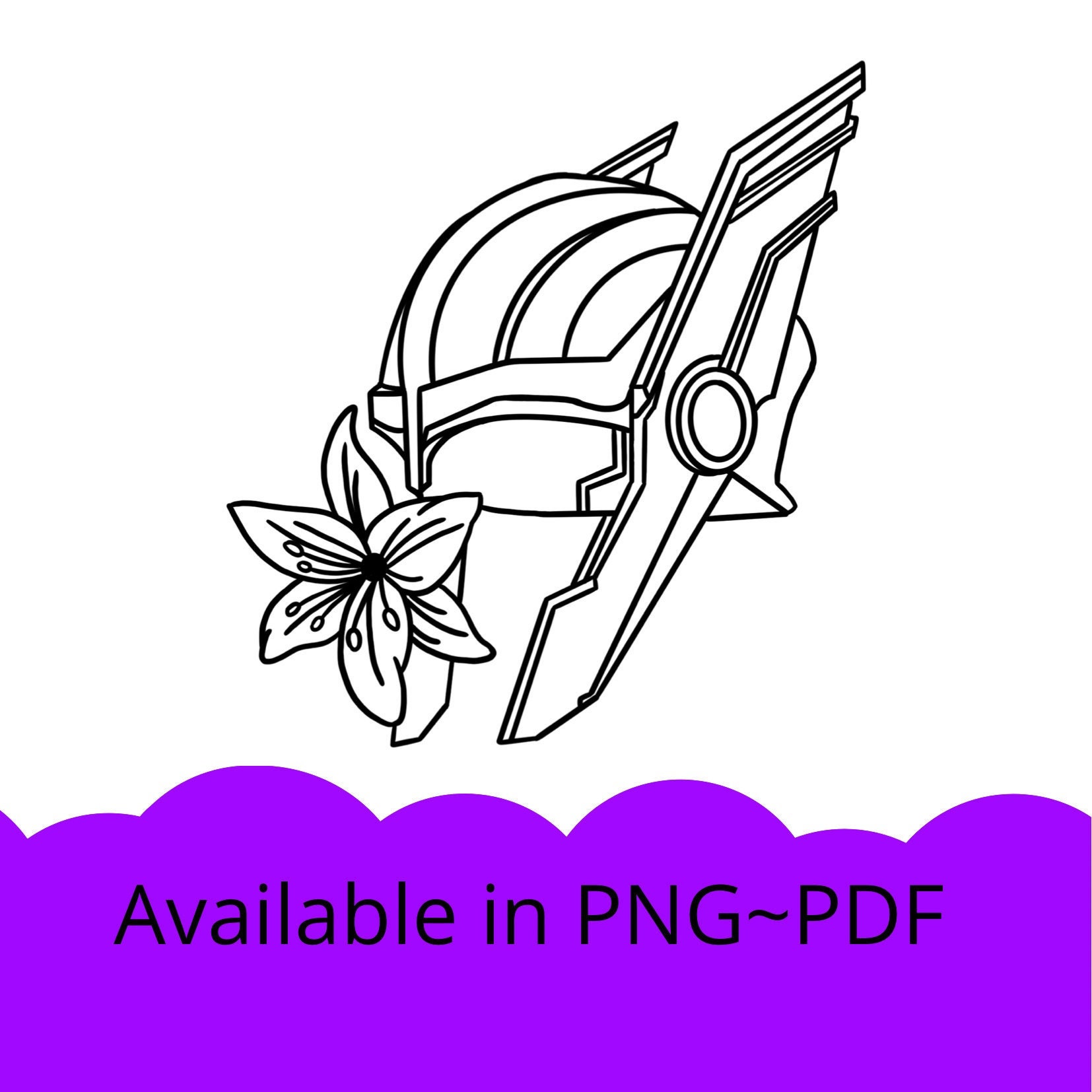 Thor Helmet Png and Pdf - Etsy