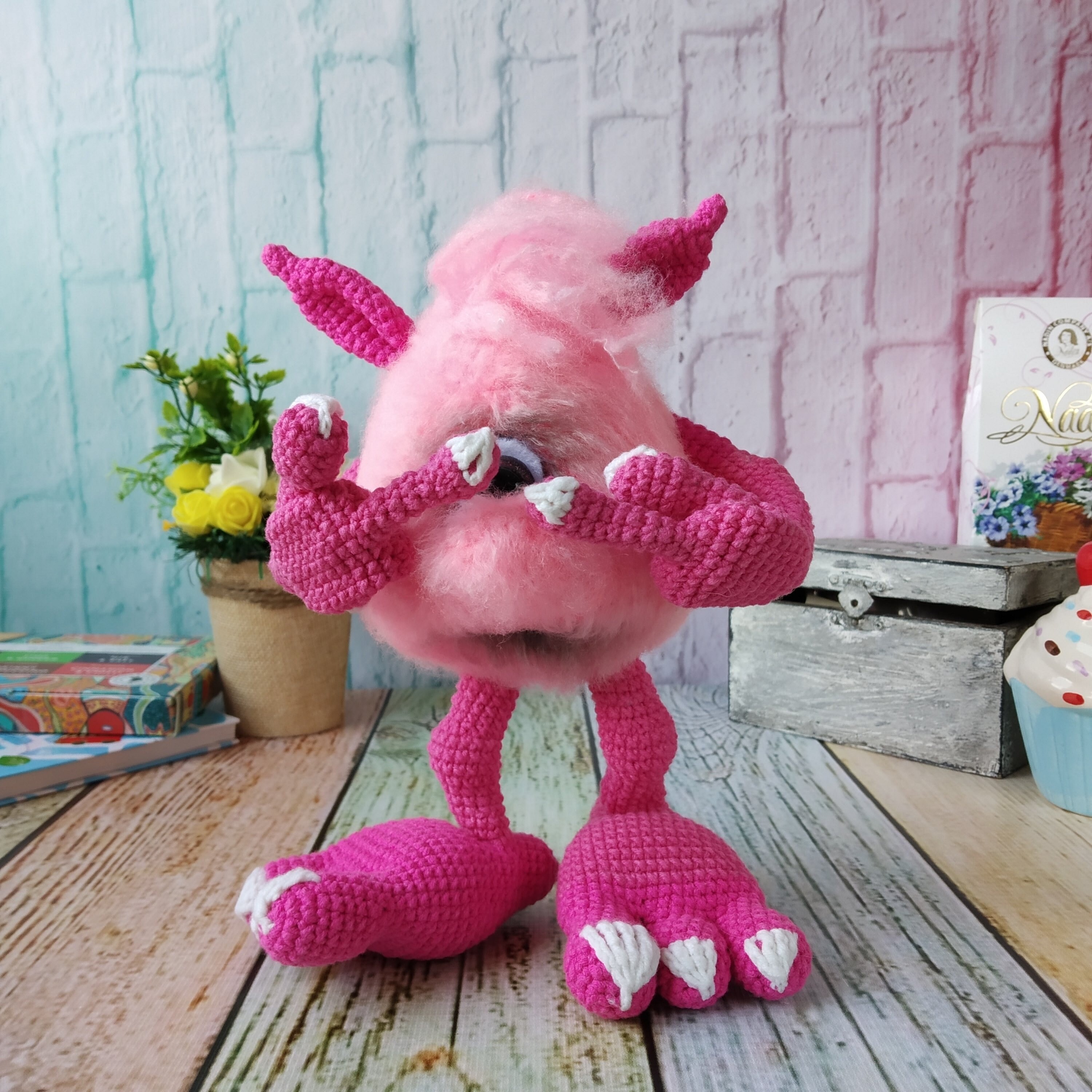 Cute custom FLUFFY MONSTER TOY. Creepy stuffed halloween | Etsy