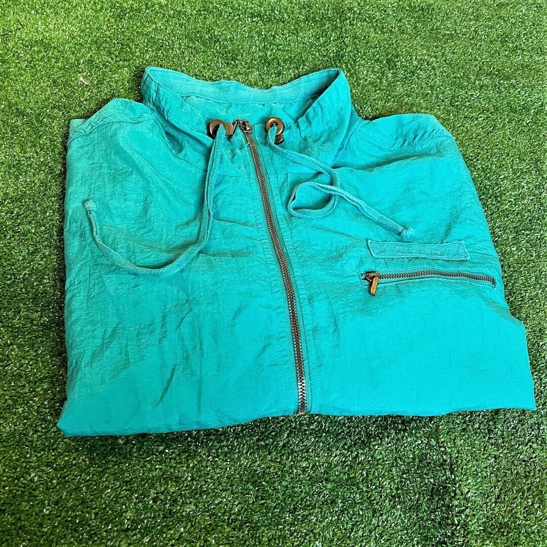 Catalina Women's 80's Full Zipper Vintage Windbreaker Bomber Jacket ...