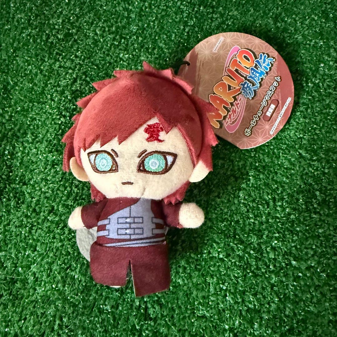 Bandai Namco Naruto Shippuden Gaara Plush Mascot Ball Chain Keychain 5 ...