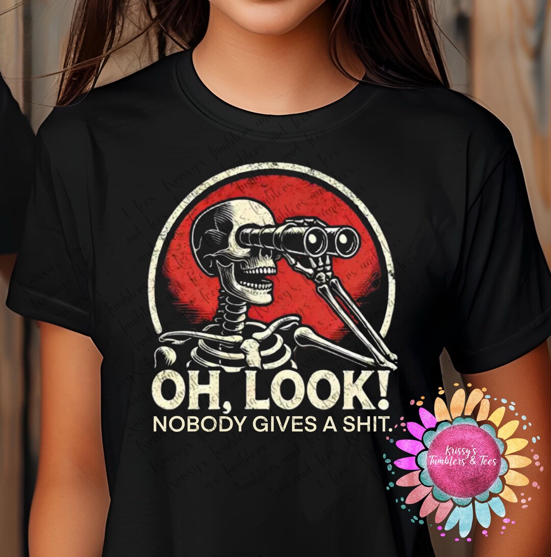 Oh Look! Nobody Gives a Shit-skeleton Looking Through Binoculars ...