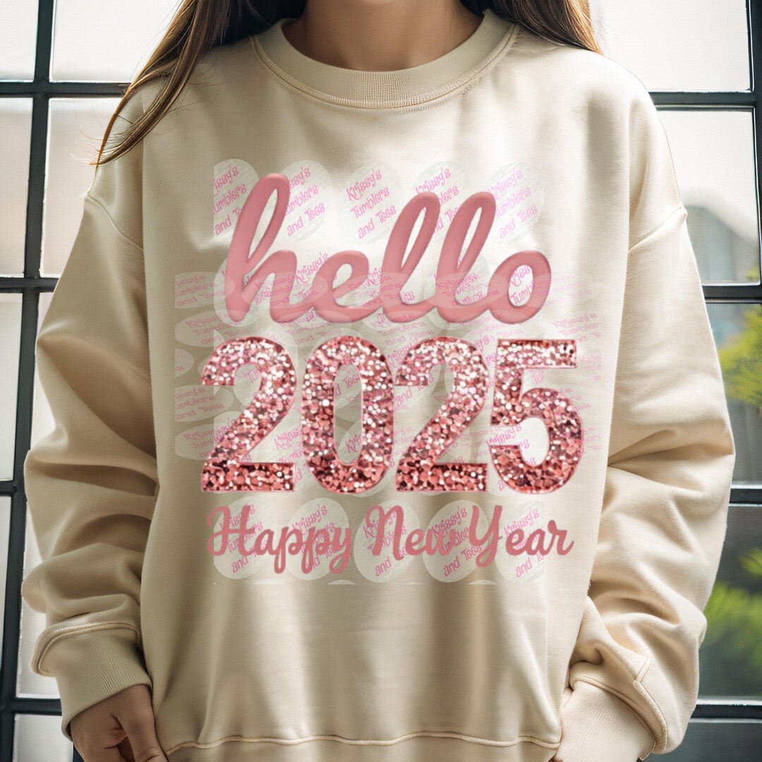 Hello 2025-rold Gold-glitter-png-digital Download - Etsy