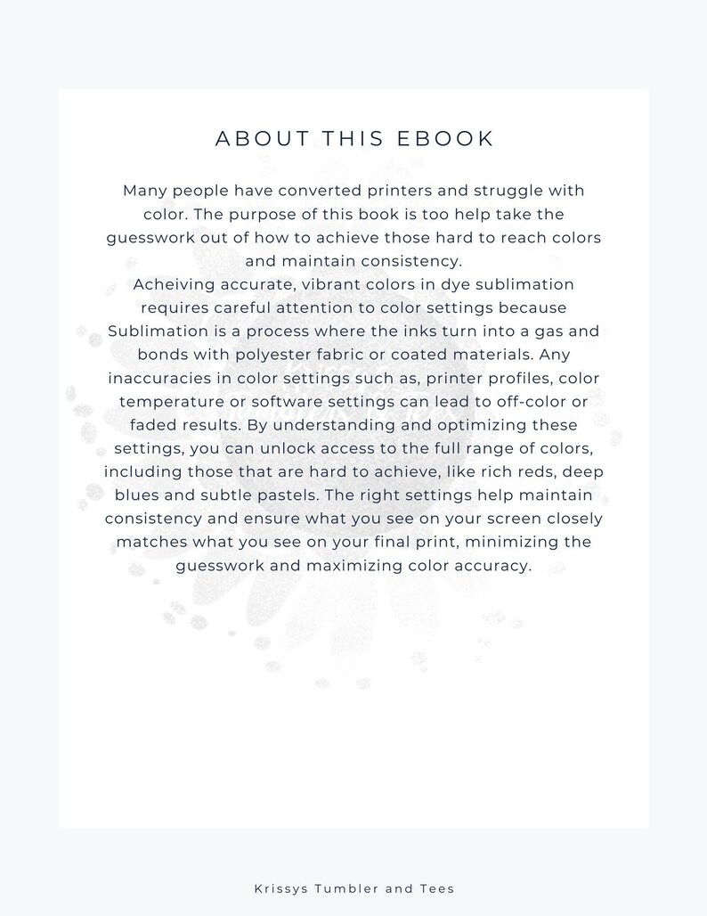 Sublimation Color Mastery: Extended Settings, Cheat Sheets & Pro Tips ...