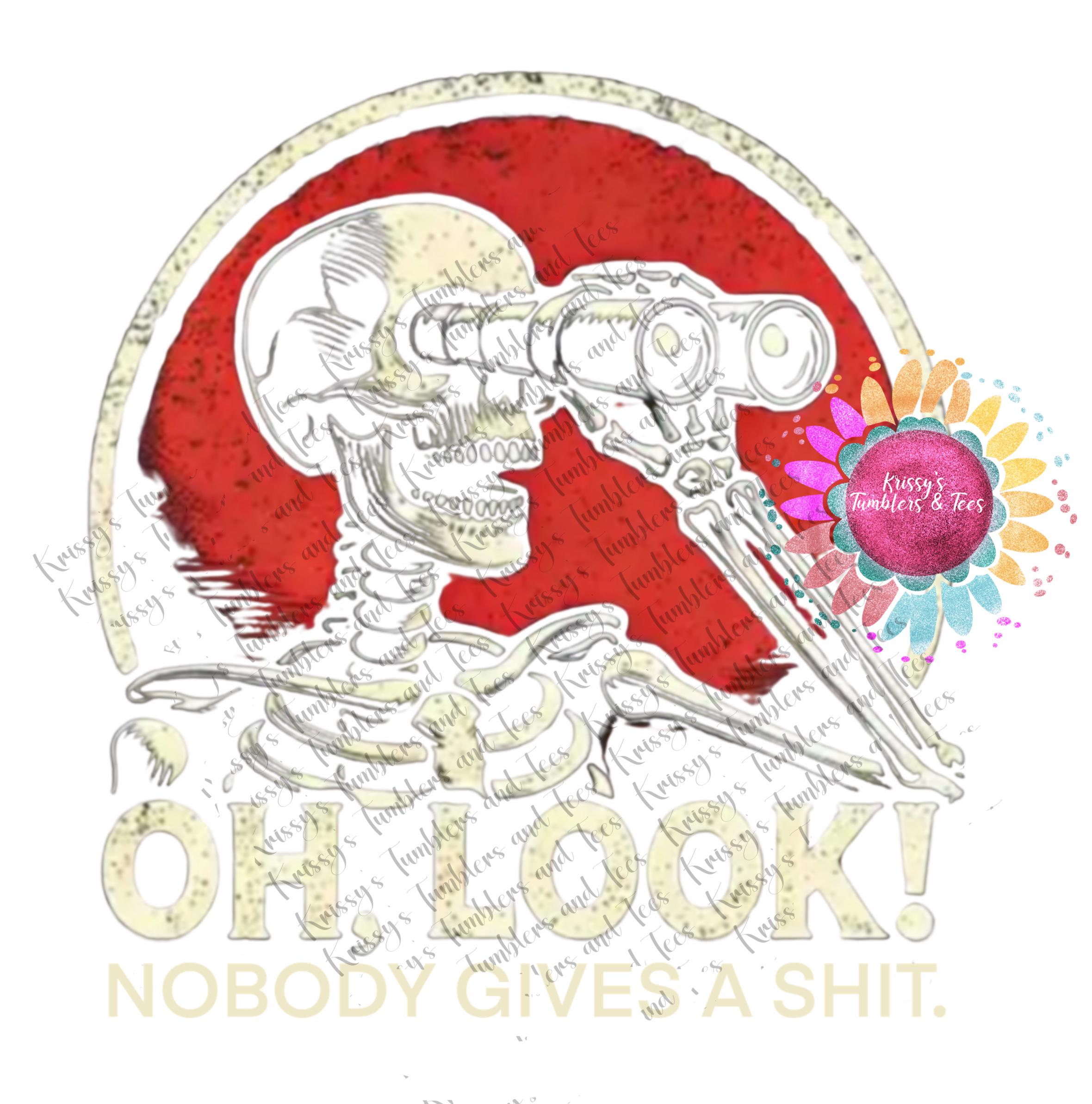 Oh Look! Nobody Gives a Shit-skeleton Looking Through Binoculars ...