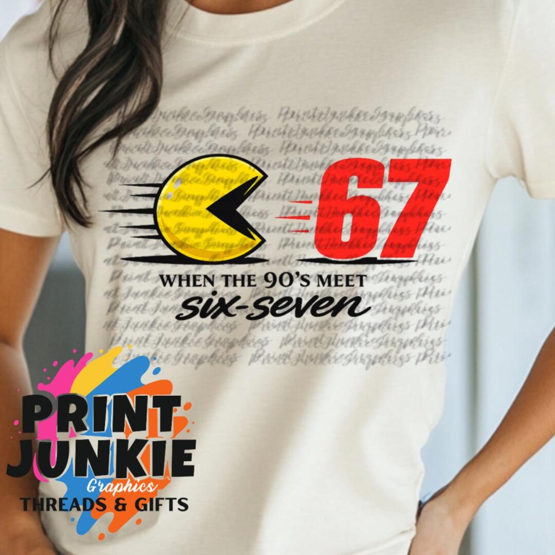 When the 90’s Meet 67 Png-sic Seven Digital Design-retro Arcade Number ...
