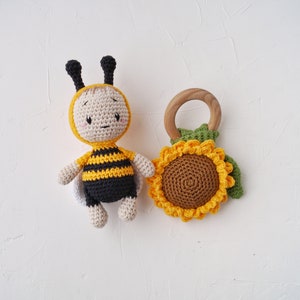 Honey Bee Baby Neutral Gift Set With Honey Bee Small Crochet Toy and ...