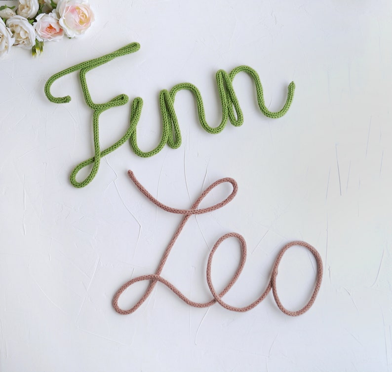 Personalized Baby Name Sign Knitted Name Tricotin Name Sign - Etsy