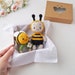 Honey Bee Baby Gift Box With Bee Small Crochet Toy, Bumble Bee Baby Toy ...