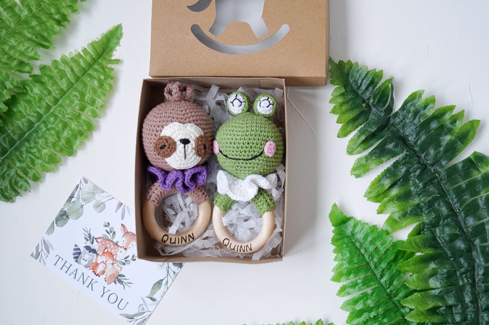 Frog Wood Ring Baby Rattle Baby First Rattle Toy Greenery - Etsy UK