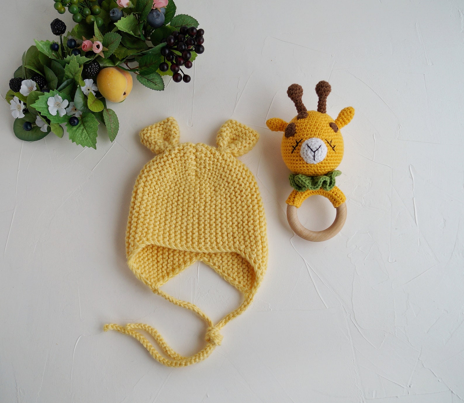 New Mom Gift Package Giraffe Baby Rattle Safari Shower Gift - Etsy