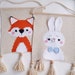 Rabbit Fox and Deer Wall Hangings for Woodland Nursery Wall - Etsy