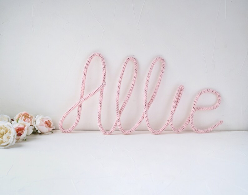 Personalized Baby Name Sign Knitted Name Tricotin Name Sign | Etsy