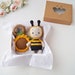 Honey Bee Baby Gift Box With Bee Small Crochet Toy, Bumble Bee Baby Toy ...