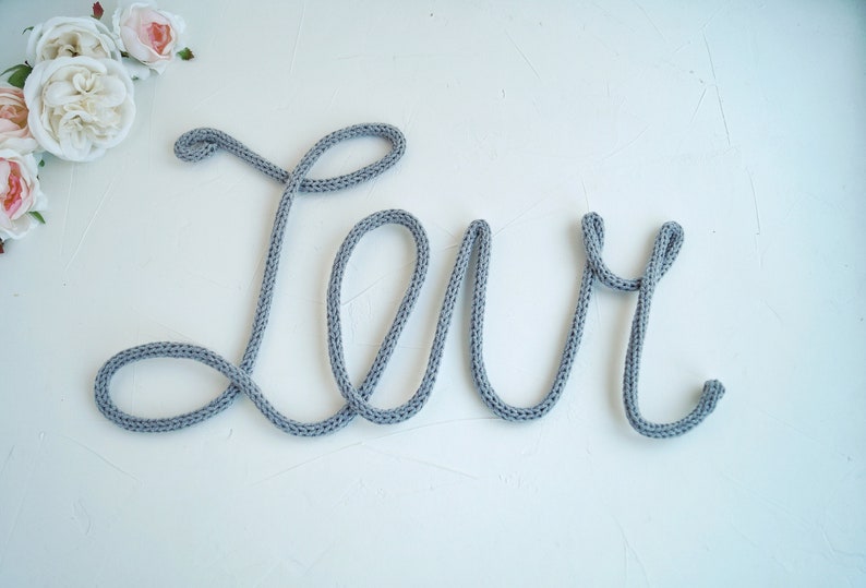 Personalized Baby Name Sign Knitted Name Tricotin Name Sign | Etsy