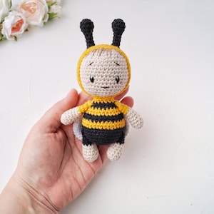 Honey Bee Baby Gift Box With Bee Small Crochet Toy, Bumble Bee Baby Toy ...