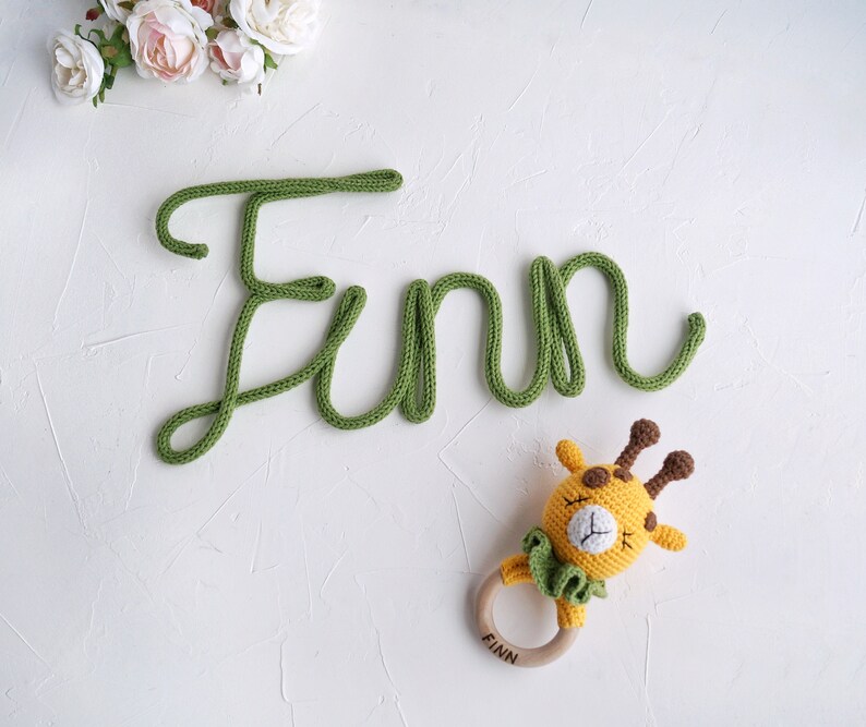 Personalized Baby Name Sign Knitted Name Tricotin Name Sign | Etsy