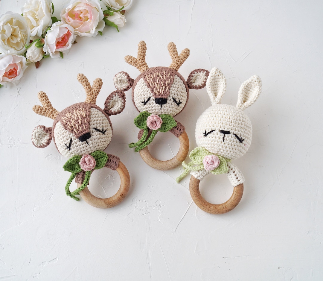Deer Baby Toys for First Time Mom, Baby Girl Welcome Gift, Personalized ...