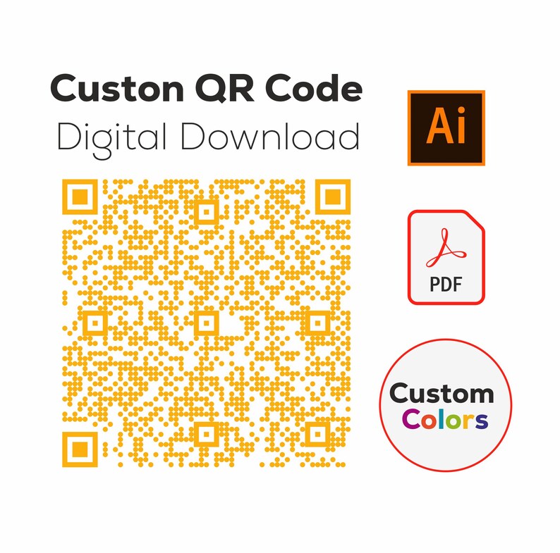 Personalized QR Code Digital Download Vector File QR - Etsy