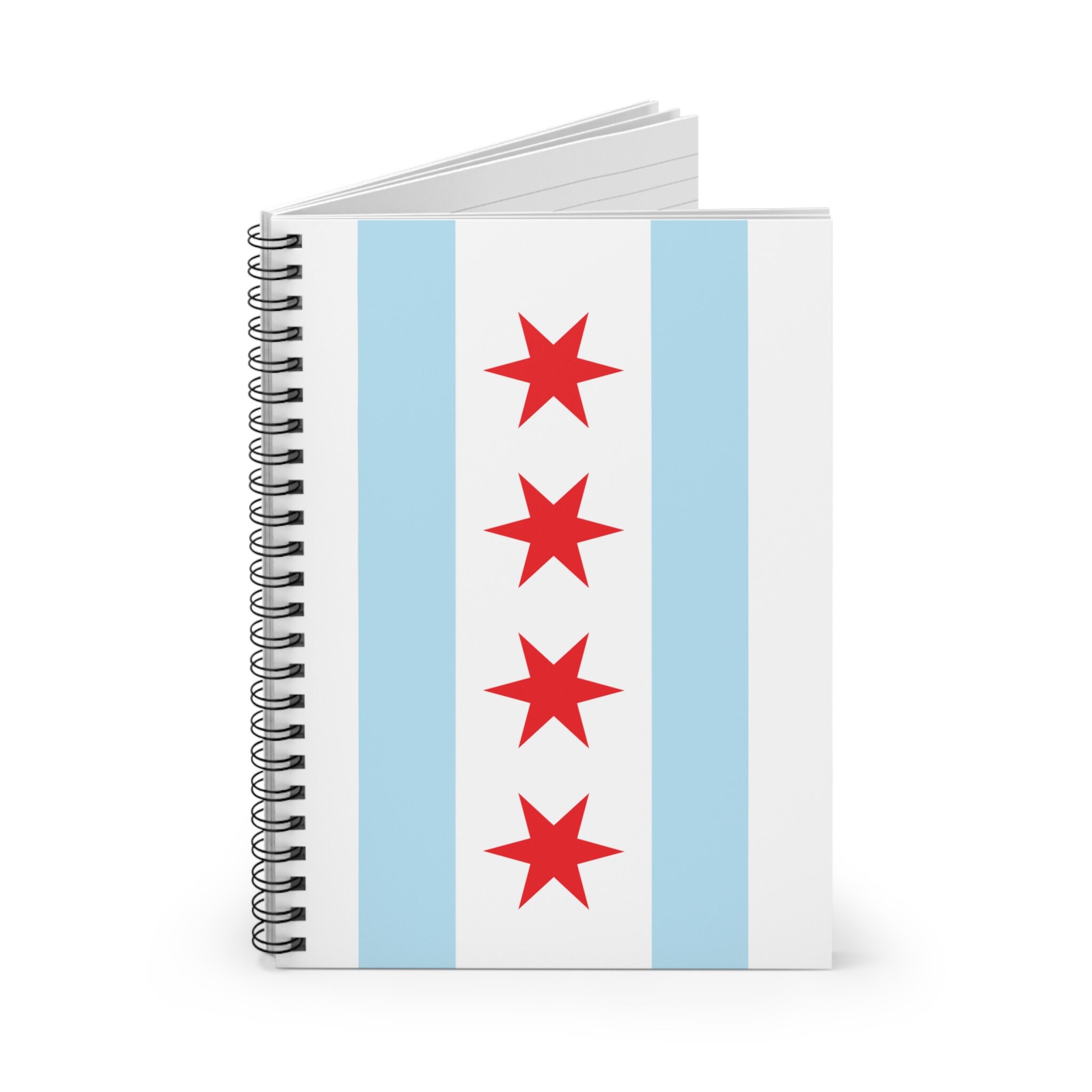 Chicago Flag Spiral Notebook Ruled Line - Etsy