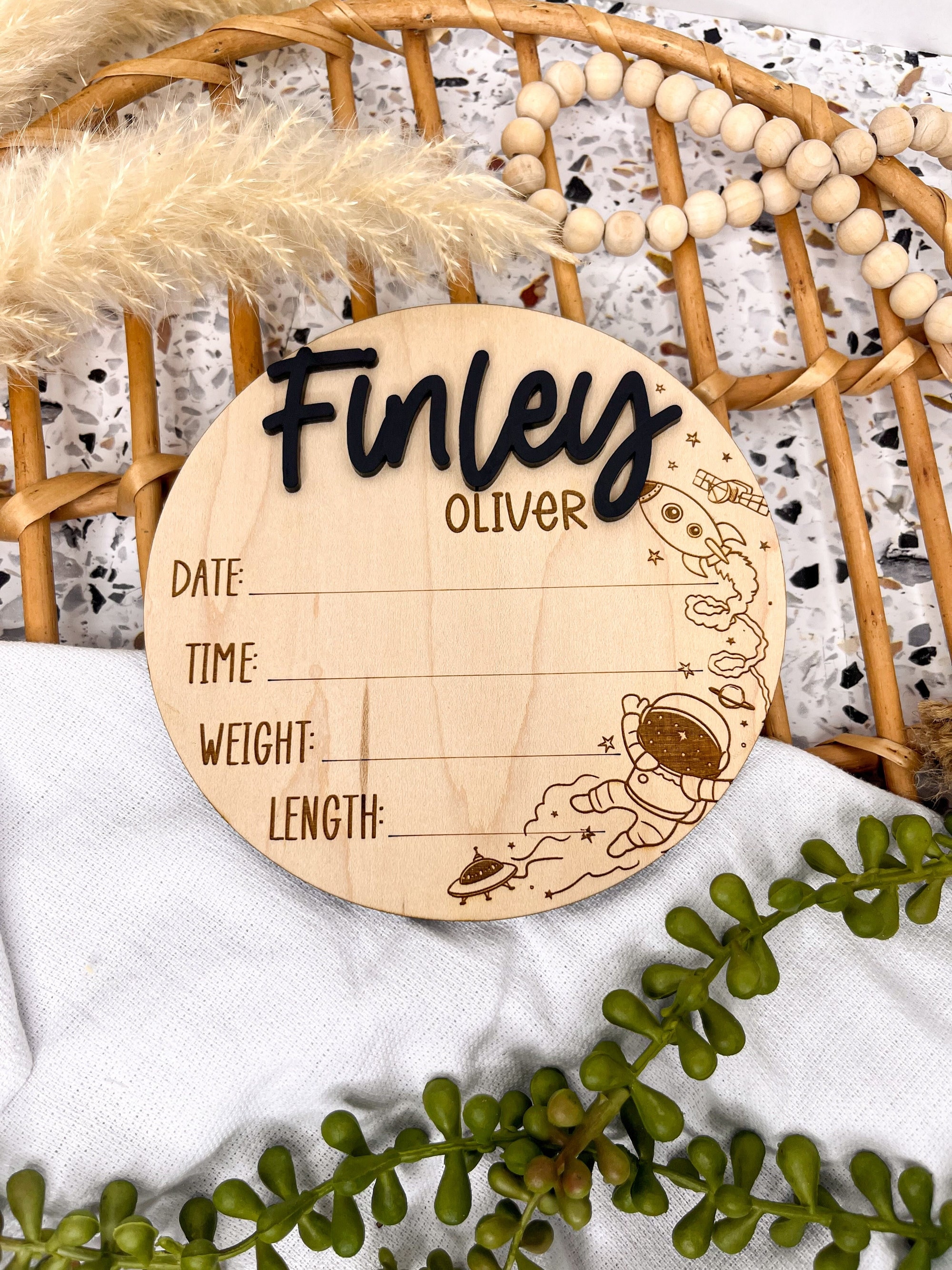 Personalized Baby Birth Announcement Sign | Baby Stat Sign | Newborn ...