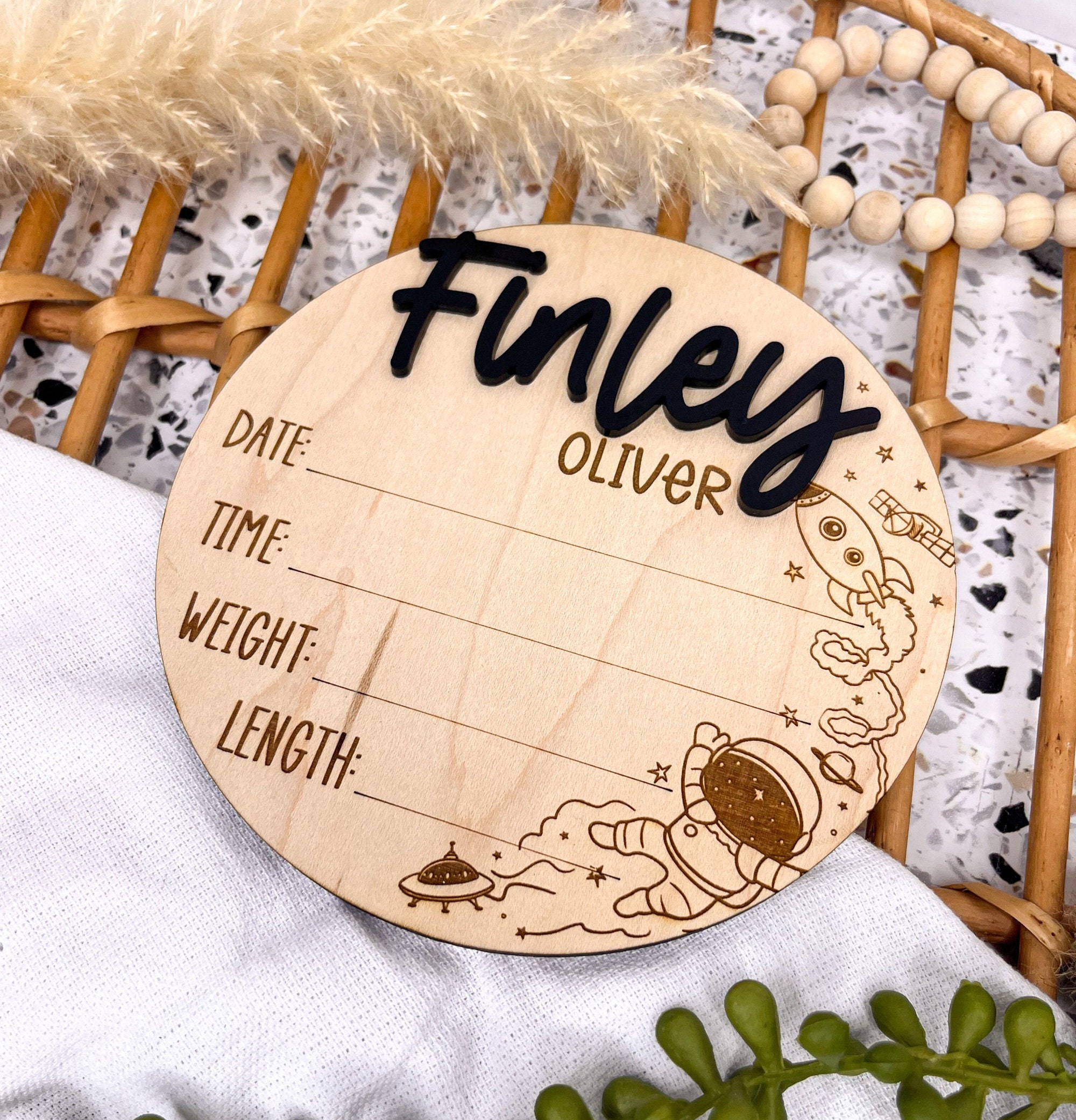 Personalized Baby Birth Announcement Sign | Baby Stat Sign | Newborn ...