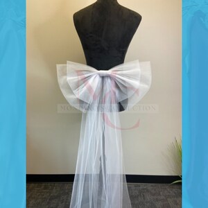 Large Tulle Bow, Wedding Dress Bow, Detachable Bow for Wedding Dress ...
