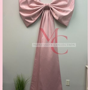 Giant Bow for Decoration, Pink Wall Bow, Room Decor Bow, Giant Satin ...
