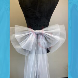 Large Tulle Bow, Wedding Dress Bow, Detachable Bow for Wedding Dress ...