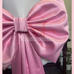 Large Satin Dress Bow, Wedding Dress Bow, Pink Dress Bow, Satin Big Bow ...