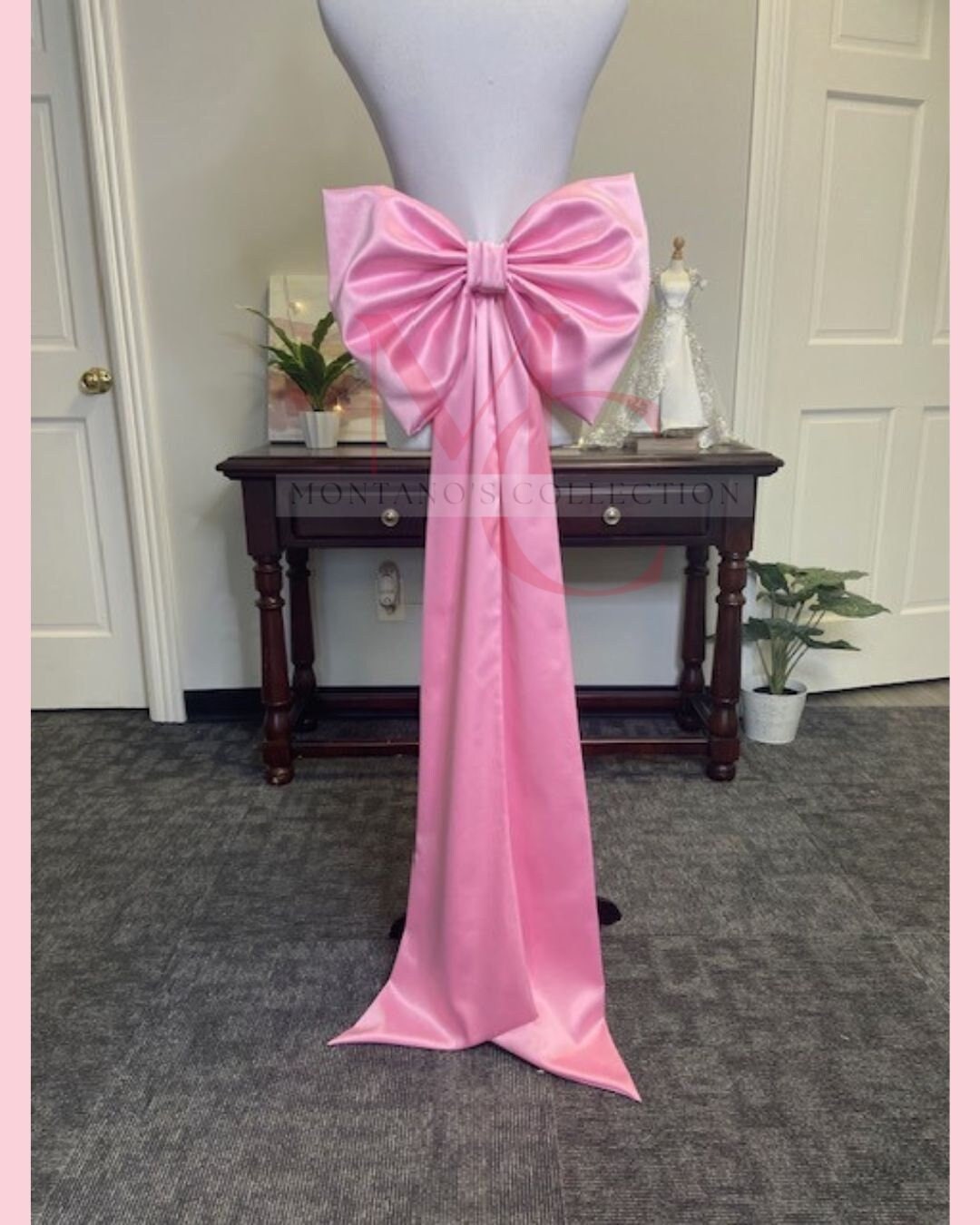 Large Satin Dress Bow, Wedding Dress Bow, Pink Dress Bow, Satin Big Bow ...