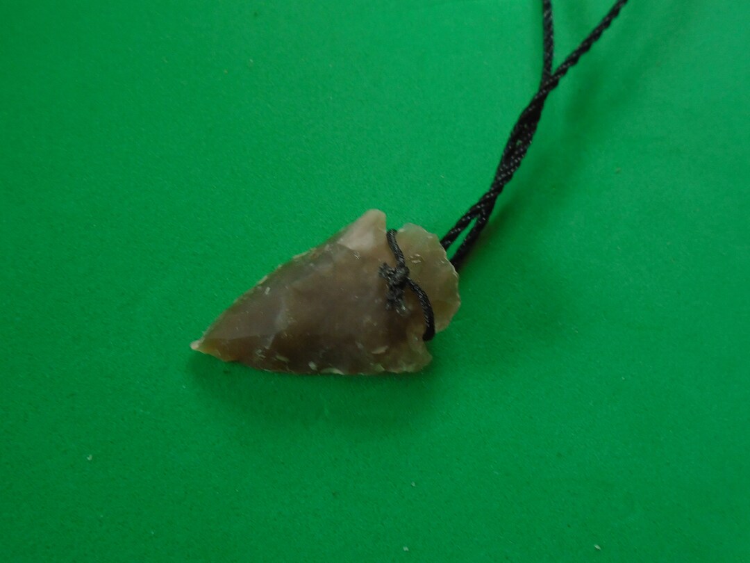 Antique Native American Flint Arrow Head Pendant - Etsy