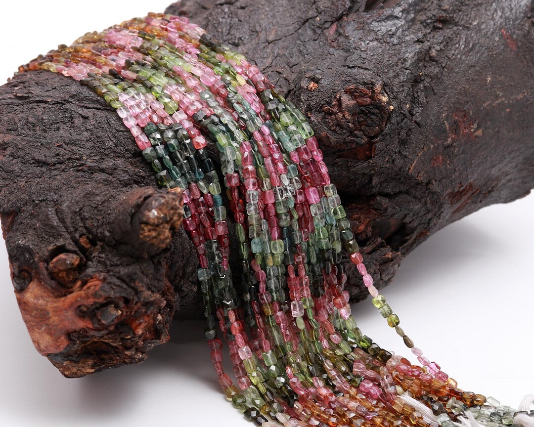 Buy Natural Multi Tourmaline Chewing Gum Shaped Beads AAA Quality ...