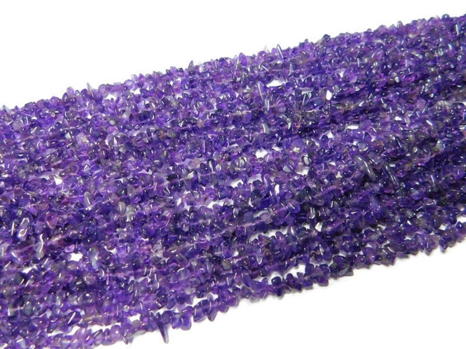 Natural Amethyst Smooth Uncut Chips Beads 34 Strand | Etsy