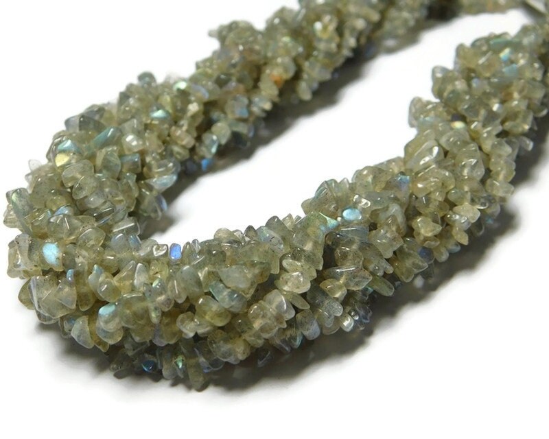 Natural labradorite Smooth Uncut Chips Gemstone Beads34 | Etsy