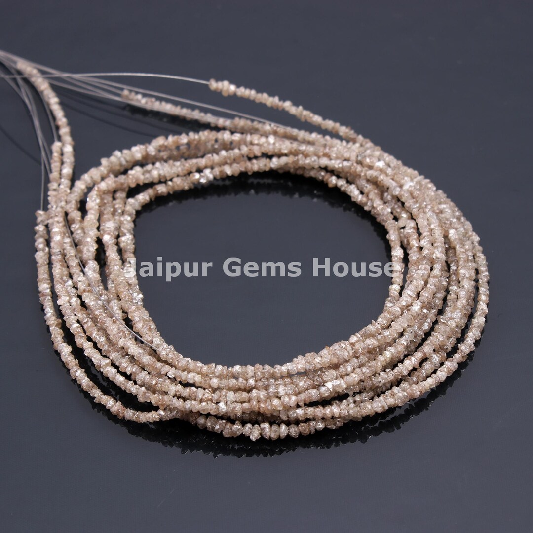 ROUGH DIAMOND Beads, Natural CHAMPAGNE Diamond Raw Beads, Diamond ...