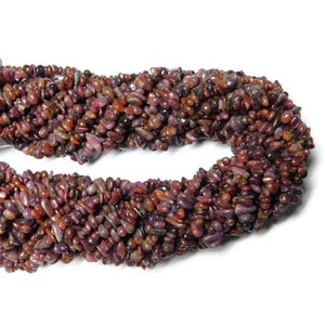 Natural Ruby Smooth Uncut Chips,34" Strand,aaa Quality Ruby Smooth Raw ...